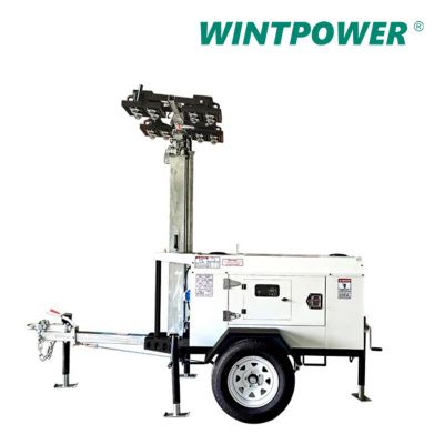 China Diesel Power Generator Light Tower Mobile Light Outdoor Portable ...